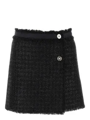 Versace Tweed Mini Skirt - Black