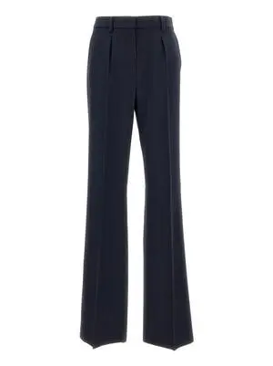 Max Mara Wool Pleated Trousers - Multicolor