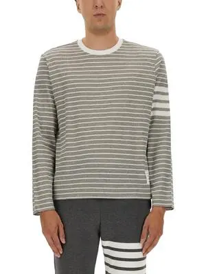 Thom Browne Striped T-shirt - Gray