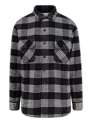 Celine Quilted Overshirt Wool Shirt - Multicolor