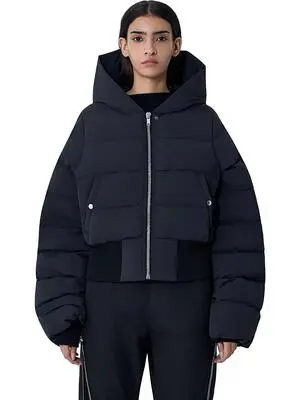 Rick Owens Hooded Down Jacket - Black