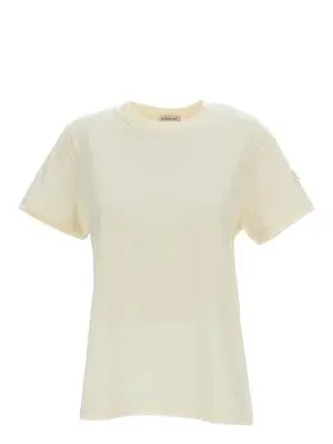Moncler Short Sleeve Embroidered Logo T-shirt - Multicolor