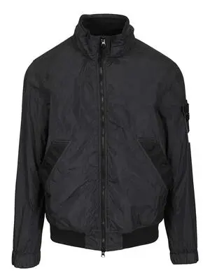Stone Island Crinkle Reps Ny Bomber Jacket - Blue