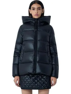Moncler Quilted Hooded Parka - Black