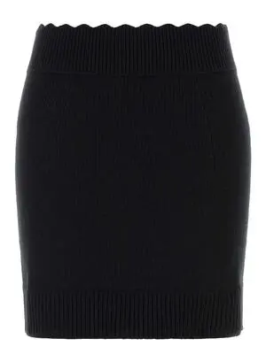Chloé Wool Blend Mini Skirt - Black