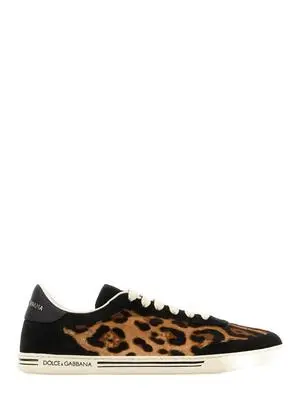 Dolce & Gabbana Printed Calf Hair Saint Tropez Light Sneakers - Multicolor
