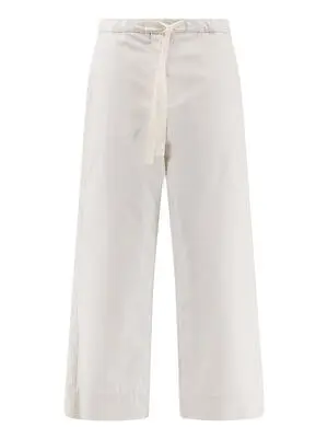 Max Mara Cotton Wide Leg Trousers - Multicolor