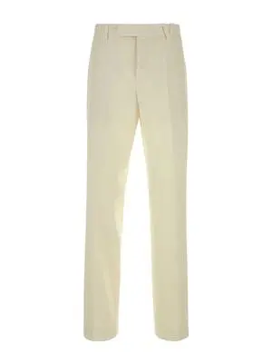 VERSACE VERSACE Ivory Wool Blend Trousers
