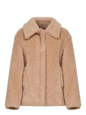 Max Mara Teddy Cropped Coat - Multicolor