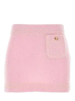 Prada Cashmere Mini Skirt - Pink