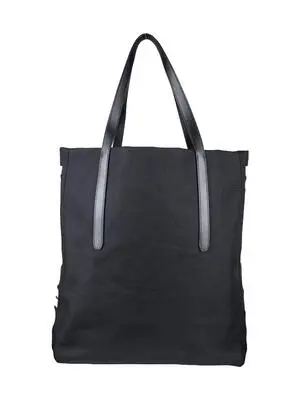 JIMMY CHOO Nylon Tote Bag With White Logo - Black