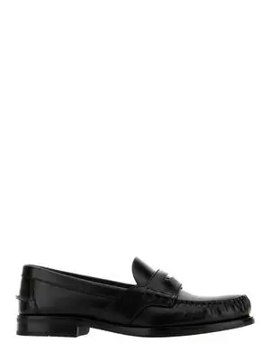 Prada Leather Loafers - Black