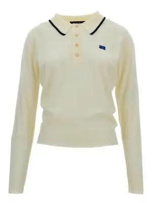 WALES BONNER John Smedley Long Sleeved Polo Shirt - Multicolor