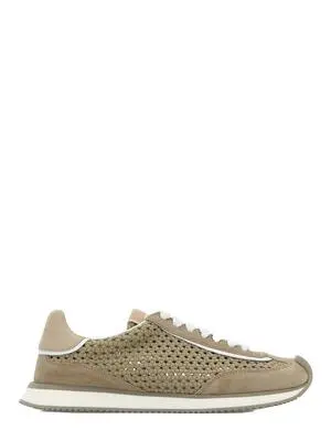 Dolce & Gabbana Cappuccino Fabric Dg Cushion Sneakers - Brown