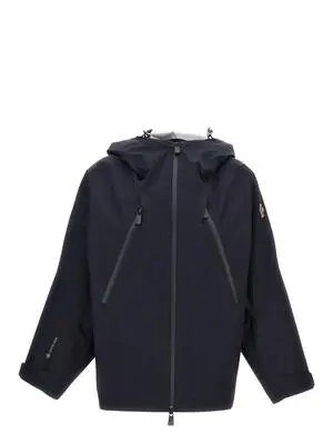 Moncler Hooded Waterproof Jacket With Drawstring And Zip Closure - Multicolor