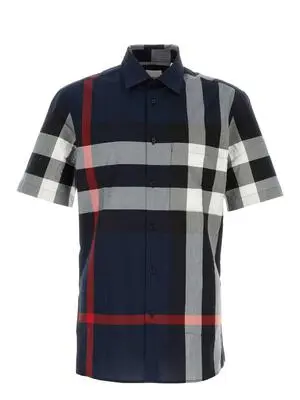 Burberry Burberry Men Embroidered Poplin Shirt Multicolor