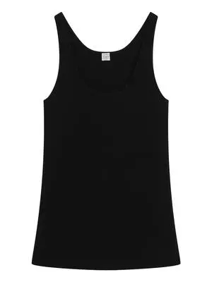 TOTEME Fitted Compact Knit Tank Top - Black