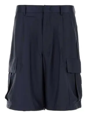 Prada Silk Bermuda Shorts - Blue