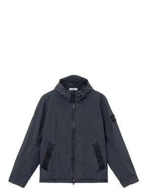 Stone Island STONE ISLAND Hooded Zip-Up Jacket Blue
