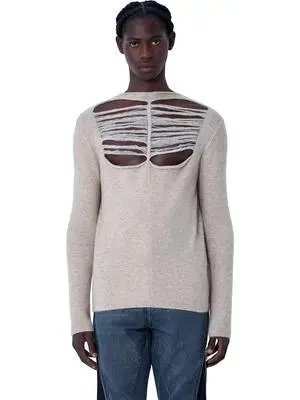 Rick Owens Distressed Wool-blend Knit Top - Multicolor