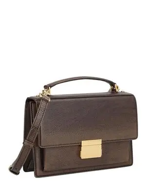 GOLDEN GOOSE Leather Top Handle Bag - Brown