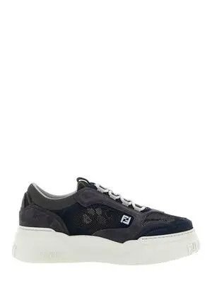 Fendi Force Jacquard Denim Sneakers - Multicolor