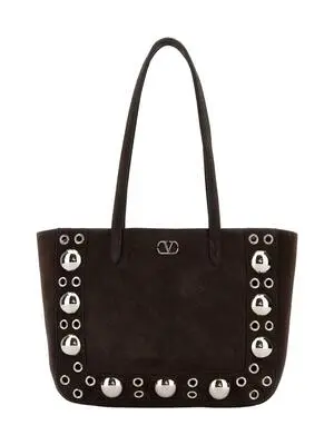 Valentino Garavani Suede Shopping Bag - Brown