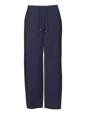 Loewe Drawstring Trousers In Cotton Blend - Blue