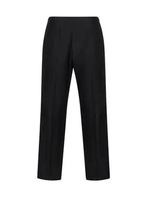 TOTEME Slim Evening Trousers In Wool And Silk - Multicolor