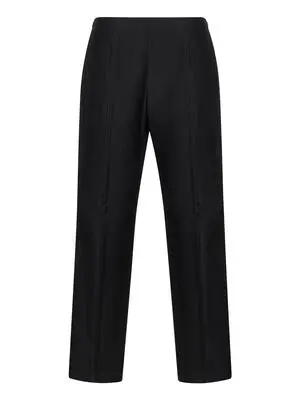 TOTEME Slim Evening Trousers In Wool And Silk - Multicolor