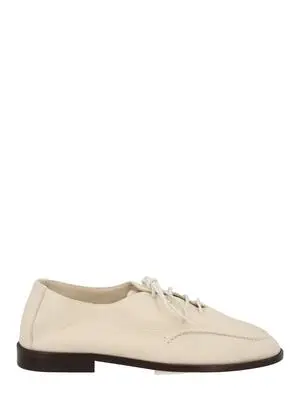 Hereu Lambskin Moccasin Shoes - Cream