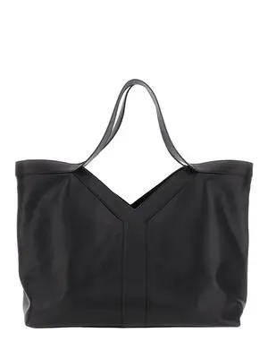 Saint Laurent SAINT LAURENT Tote Bag With Two Top Handles And Hook Closure In Leather Black