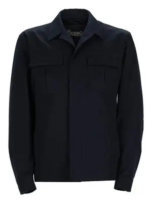 Herno Cotton Blend Shirt Jacket - Blue