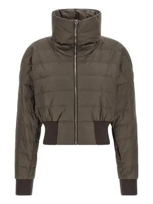 Rick Owens Moncler + Cropped Down Jacket - Gray