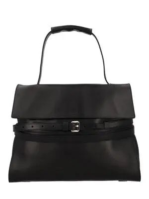 Moschino Leather Handheld Bag - Black