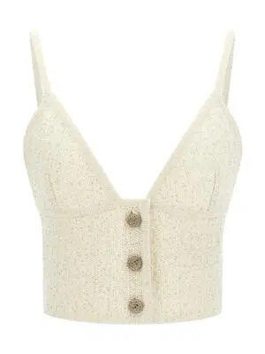 ALESSANDRA RICH Alessandra Rich Sequin Appliqué Knit Top
