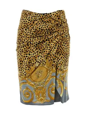 Versace Printed Jersey Skirt - Multicolor