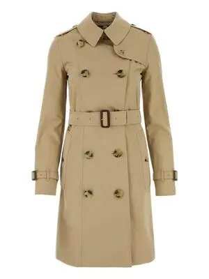 Burberry Burberry Beige Gabardine Heritage Chelsea Trench Coat Brown