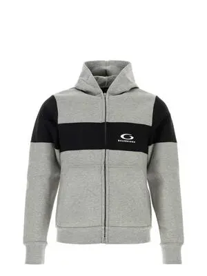 Balenciaga Melange Grey Cotton Sweatshirt - Gray