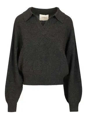 LISA YANG LISA YANG Katriel Cashmere Polo Sweater Gray