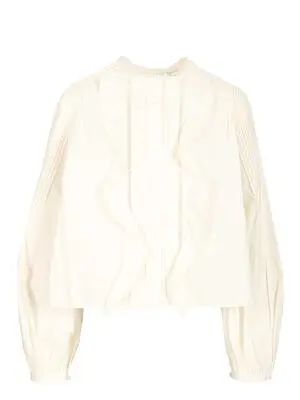 ISABEL MARANT ÉTOILE ISABEL MARANT "Cubraly" Cotton Blouse With Ruffles And Crochet