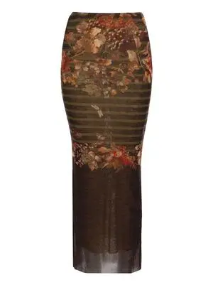 JEAN PAUL GAULTIER Printed Long Skirt - Multicolor