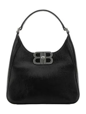 Balenciaga Bb Soft Leather Handbag - Black