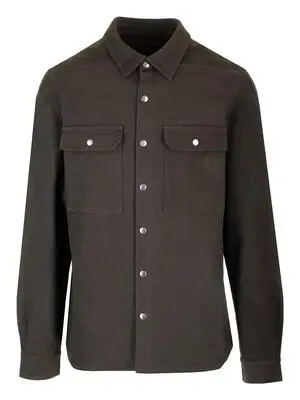 Rick Owens Wool Shirt Jacket - Brown
