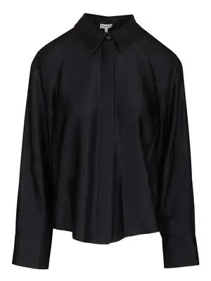 LOEWE LOEWE Viscose Cape Shirt With Anagram Embroidery