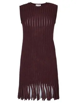 Alaïa Ribbed Knit Dress - Multicolor