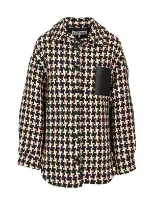 Loewe Oversize Wool & Alpaca Blend Shirt Jacket - Multicolor