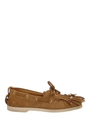 GOLDEN GOOSE Moccasin Cruise With Fringe And Beads - Brown