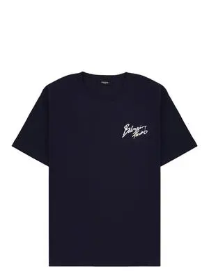 Balmain T-shirt With Logo - Blue