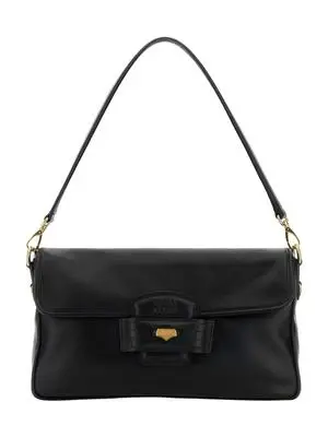 Miu Miu Leather Penny Shoulder Bag - Black